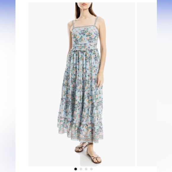 Max Studio | Dresses | Max Studio Floral Blue Maxi Dress | Poshmark